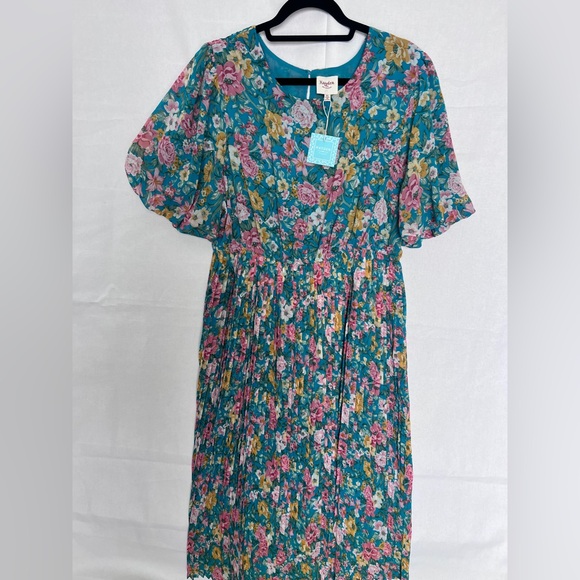 Hayden | Dresses | Hayden Floral Midi Dress Teal Nwt X | Poshmark